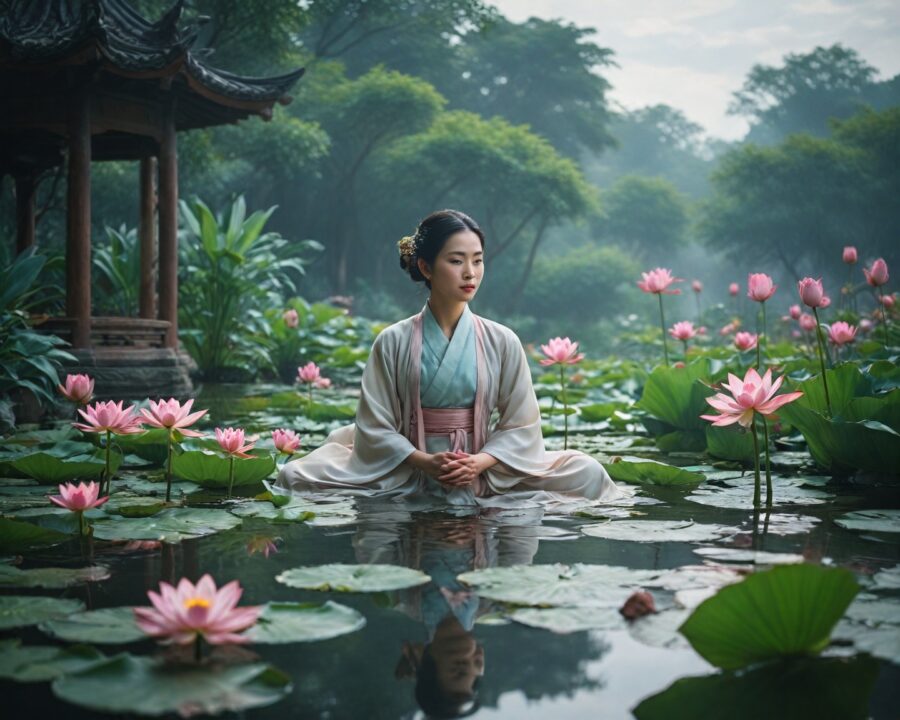 Lendas sobre He Xiangu e seu simbolismo imortal